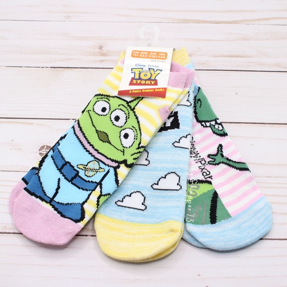 Disney | Accessories | Disney Pixar Sparkly Pastel Toy Story Socks Set ...